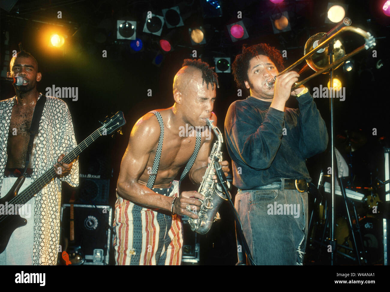 FISHBONE American ska, reggae group about 1992 with Angelo Moore on ...