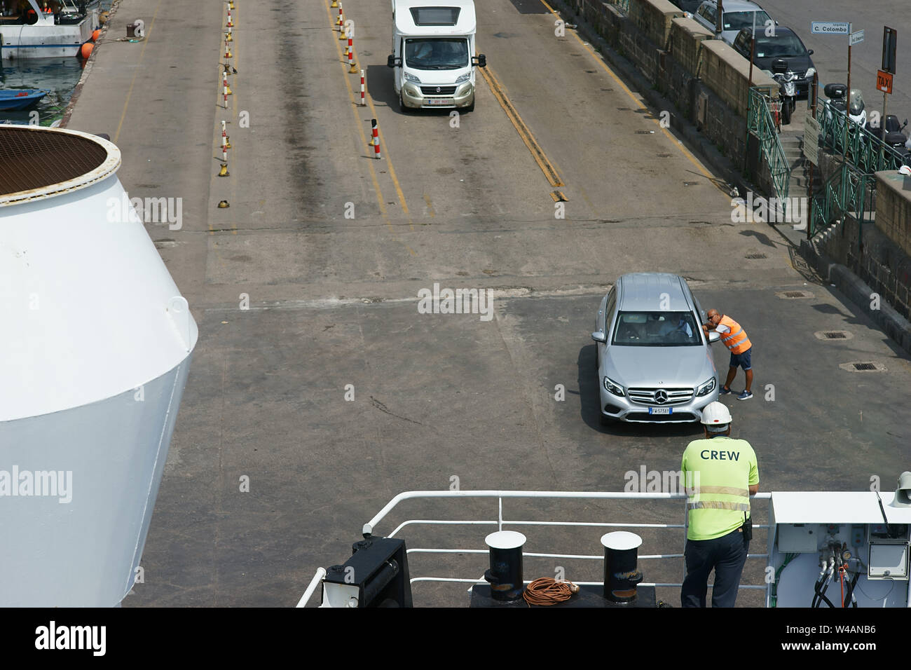 Ferry from Pozzuoli, naples to Ischia, italy Stock Photo - Alamy