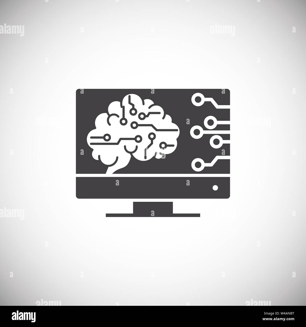 Artificial Intelligence Ai related icon on background for graphic and ...