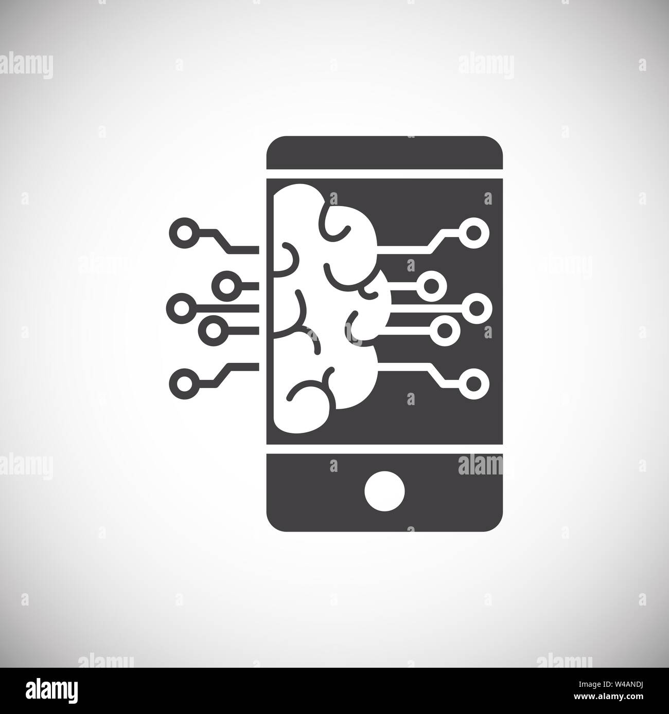 Artificial Intelligence Ai related icon on background for graphic and ...