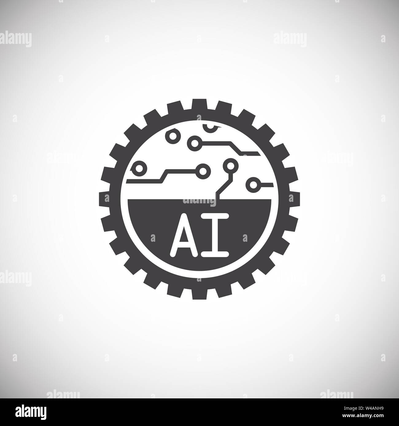 Artificial Intelligence Ai related icon on background for graphic and ...