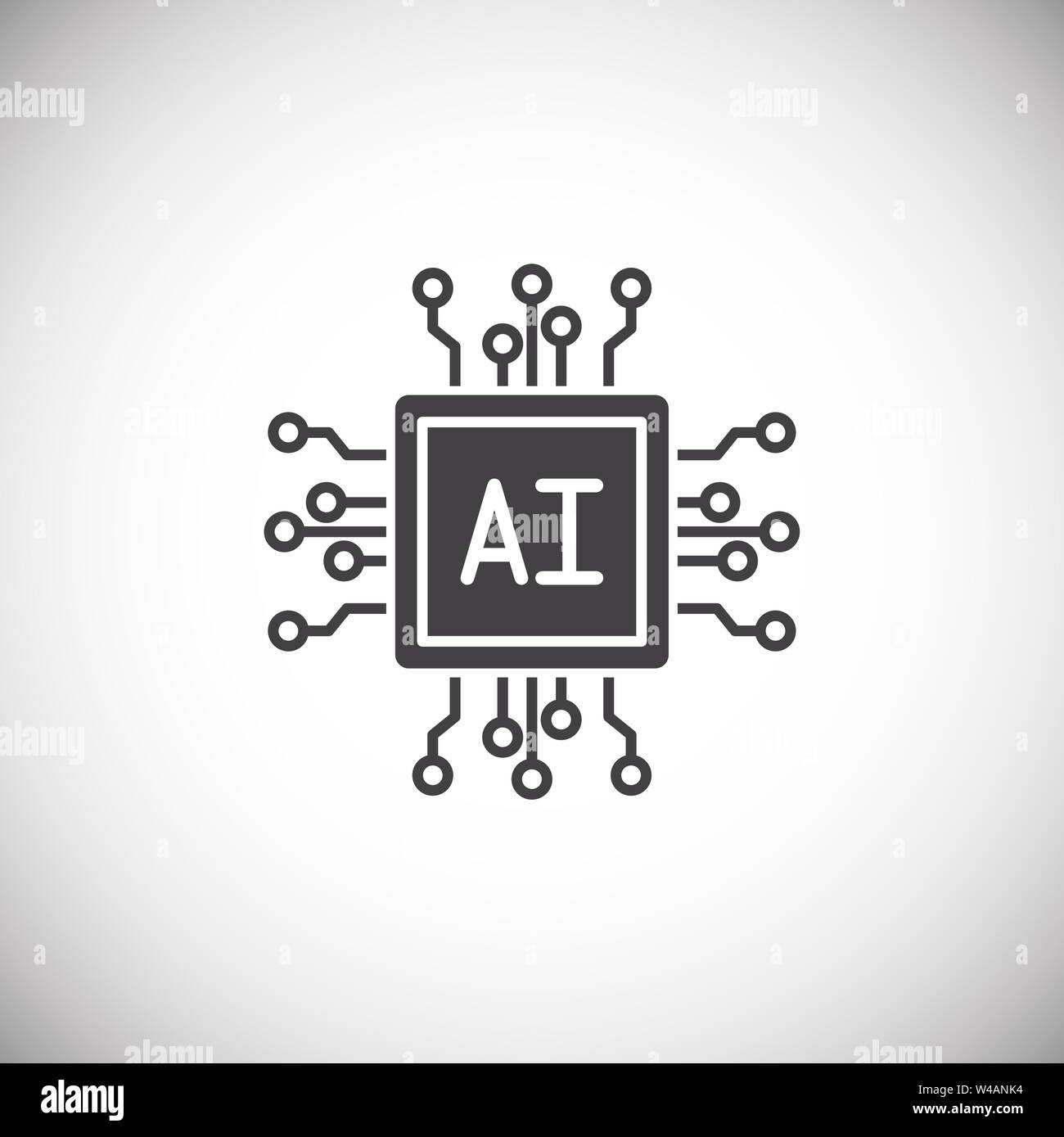 Artificial Intelligence Ai related icon on background for graphic and ...