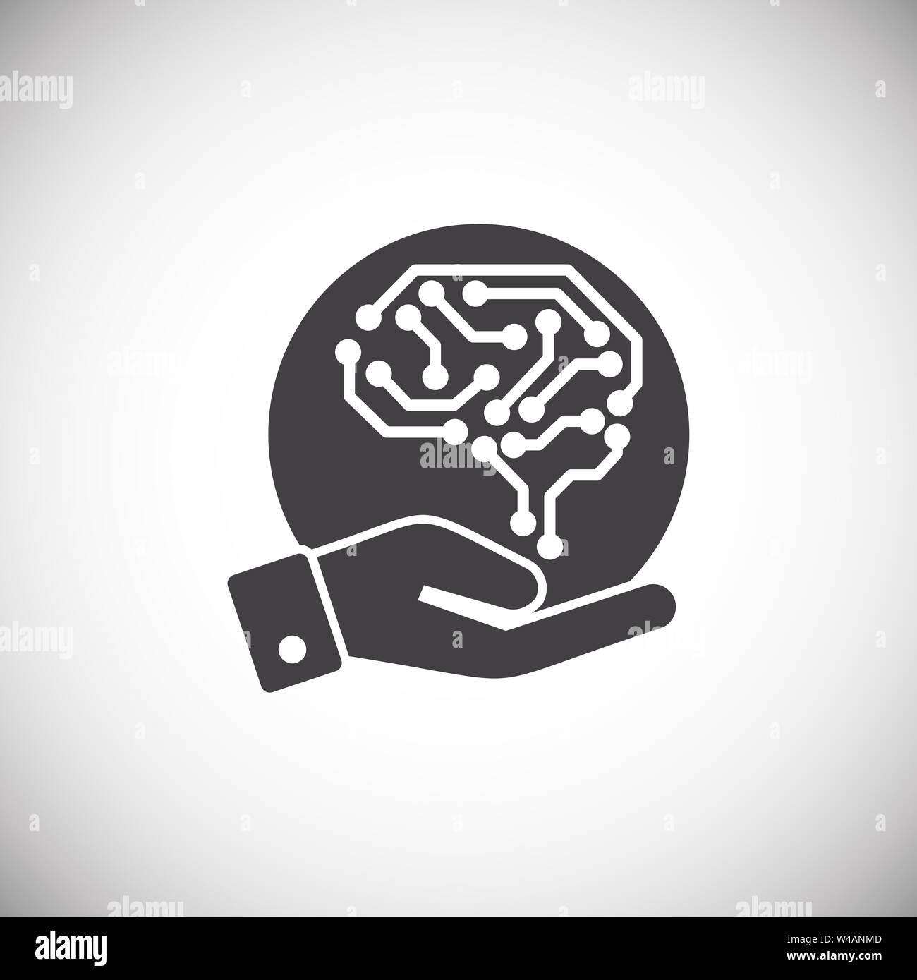 Artificial Intelligence Ai related icon on background for graphic and ...