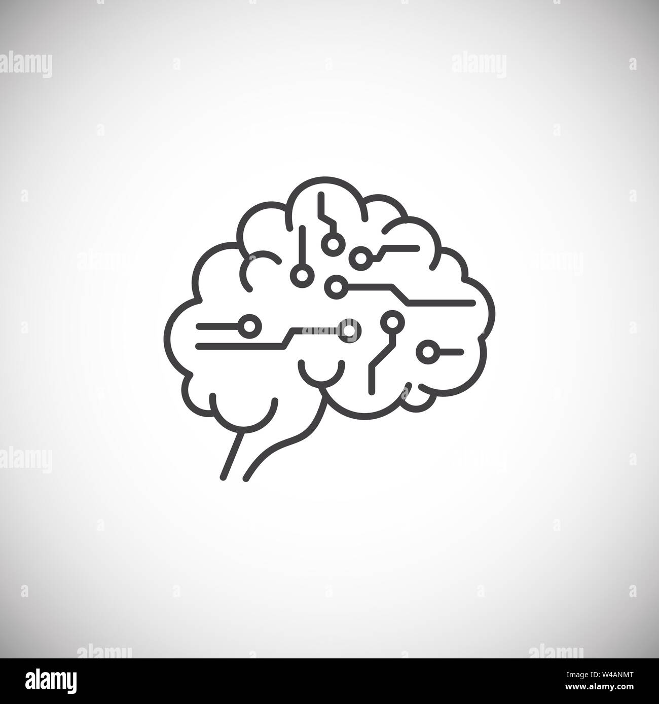 Artificial Intelligence Ai related icon on background for graphic and ...