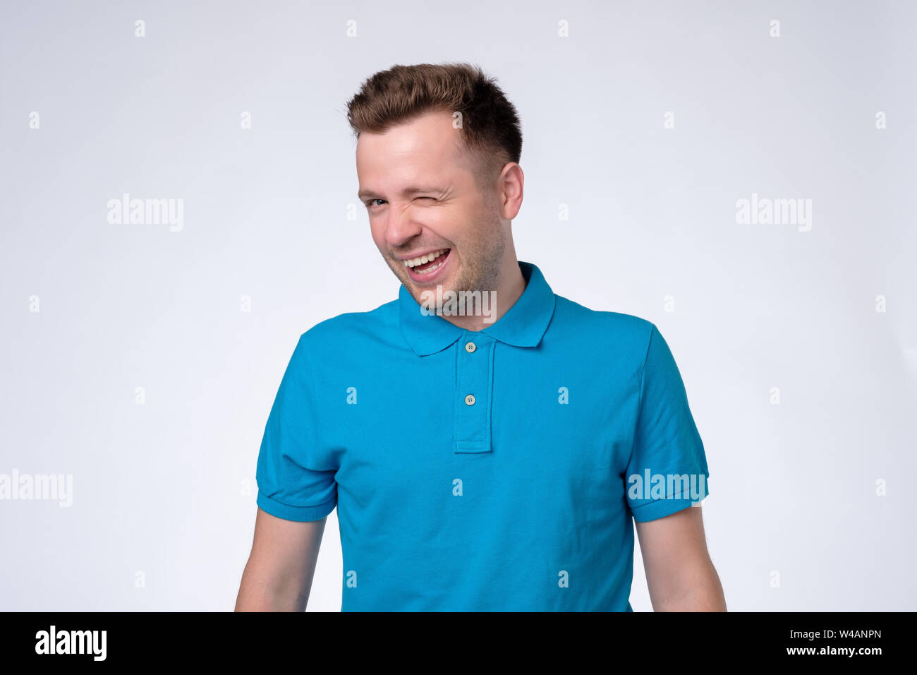 Handsome man blue eye hi-res stock photography and images - Alamy