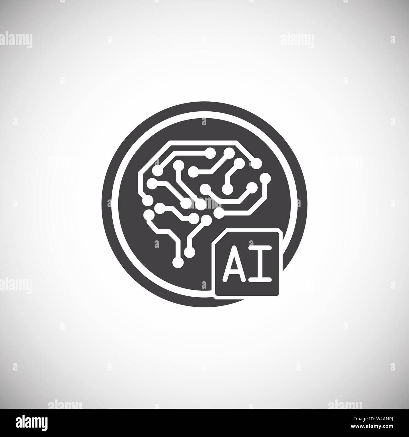 Artificial Intelligence Ai related icon on background for graphic and ...