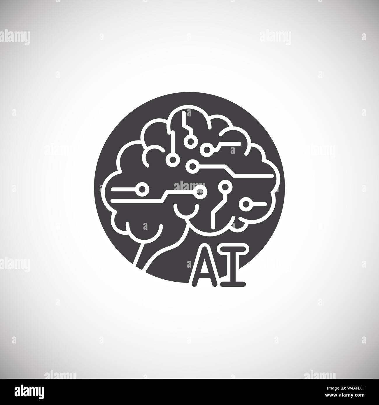 Artificial Intelligence Ai related icon on background for graphic and ...