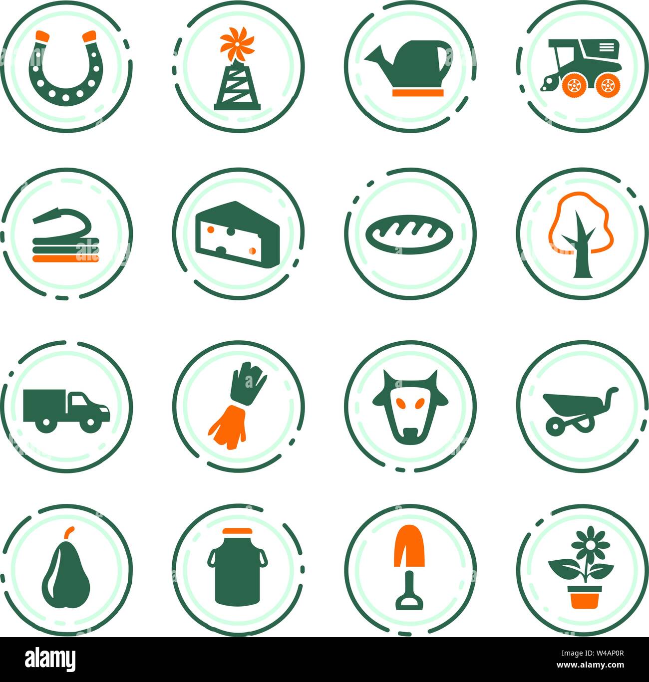Agricultural icons set for web sites and user interface Stock Vector ...