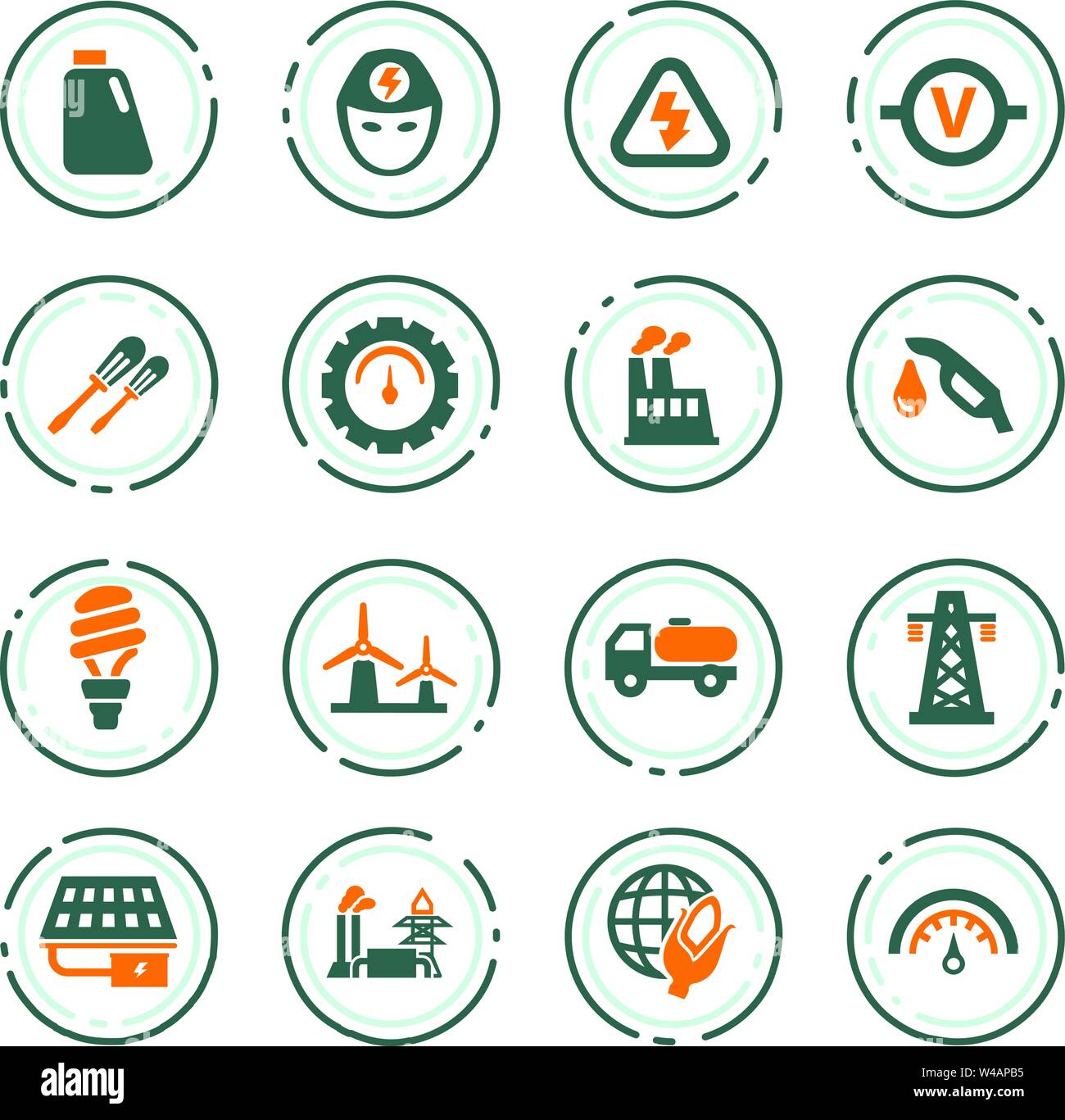Alternative energy icons set for web sites and user interface Stock ...