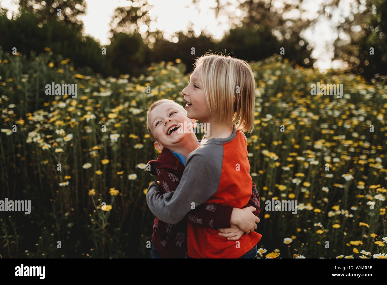 6 7 hugging in field hi-res stock photography and images - Alamy