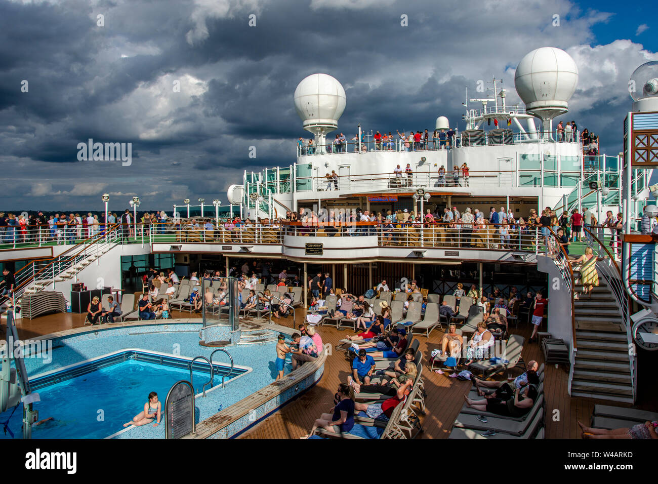 Passenger life on-board a cruise ship Stock Photo - Alamy