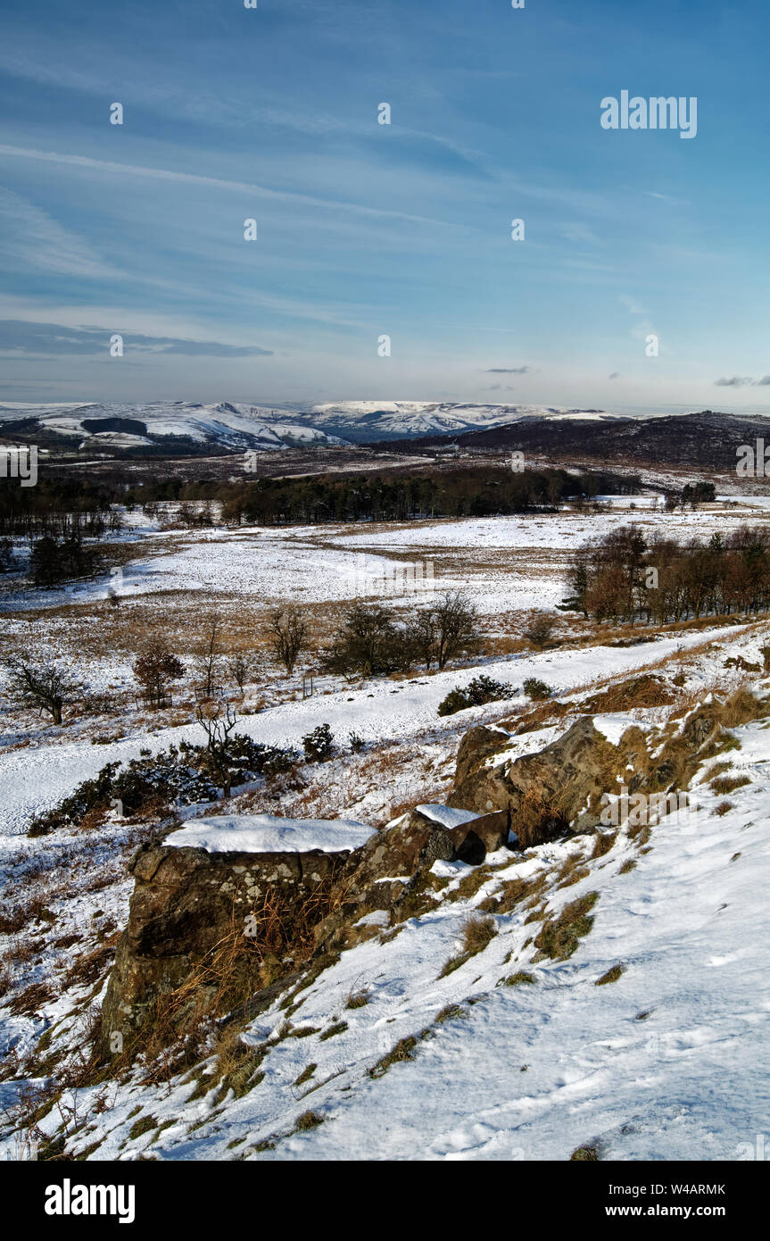 UK,Derbyshire,Peak District,View across the Longshaw Estate from near ...