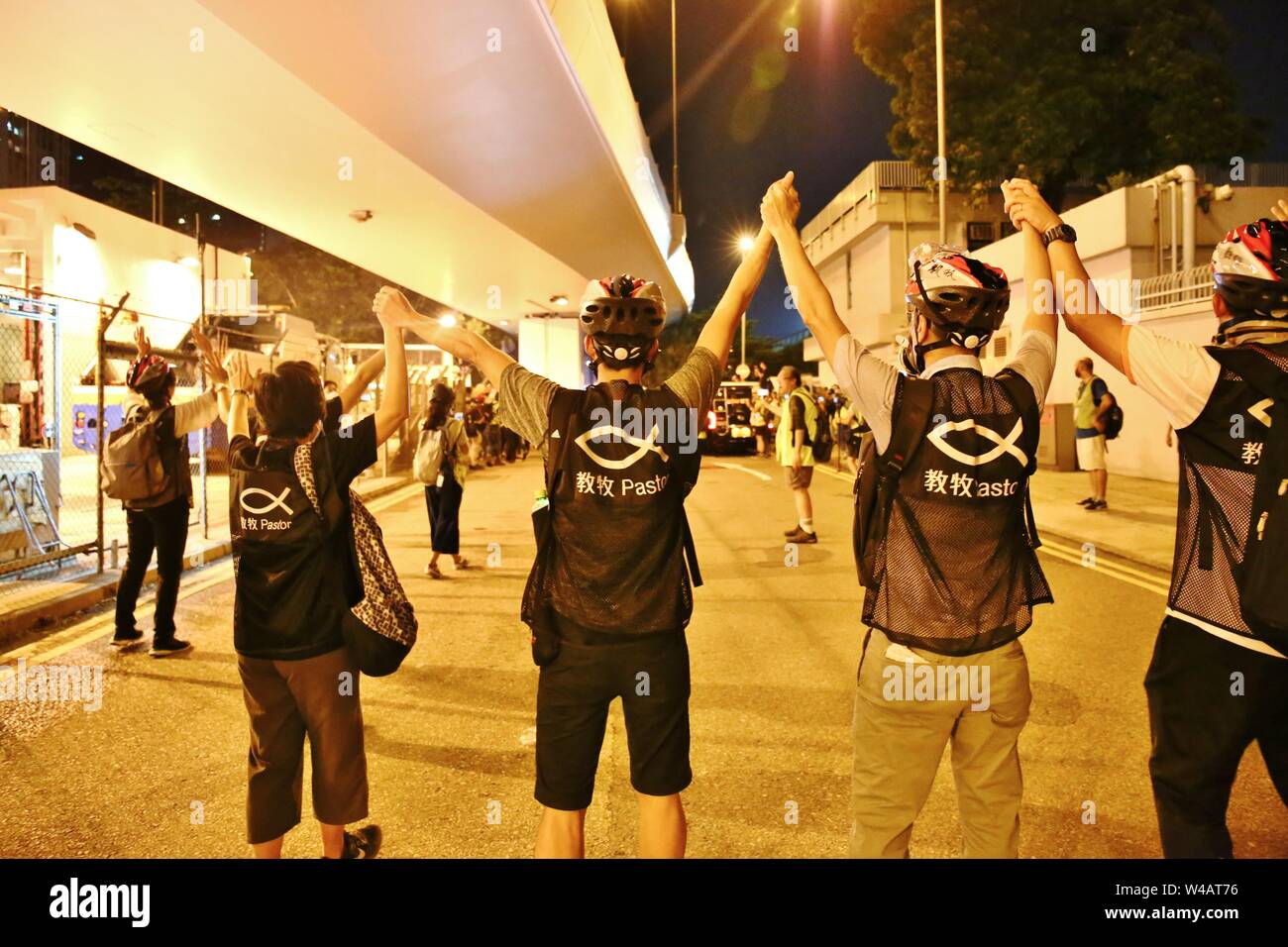 Hong Kong, China. July 21st, 2019. A peaceful anti-government march ...