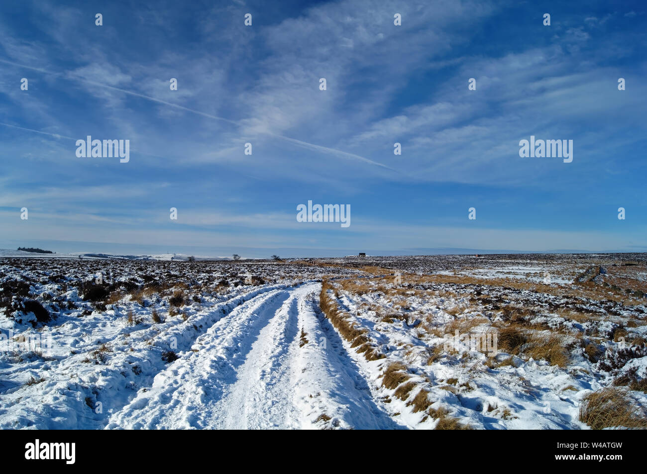 UK,Derbyshire,Peak District,Totley Moss,Moss Road Looking North West ...