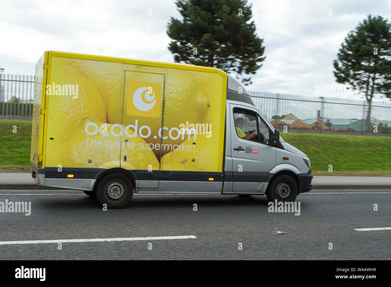 Ocado fresh food home delivery service Stock Photo - Alamy