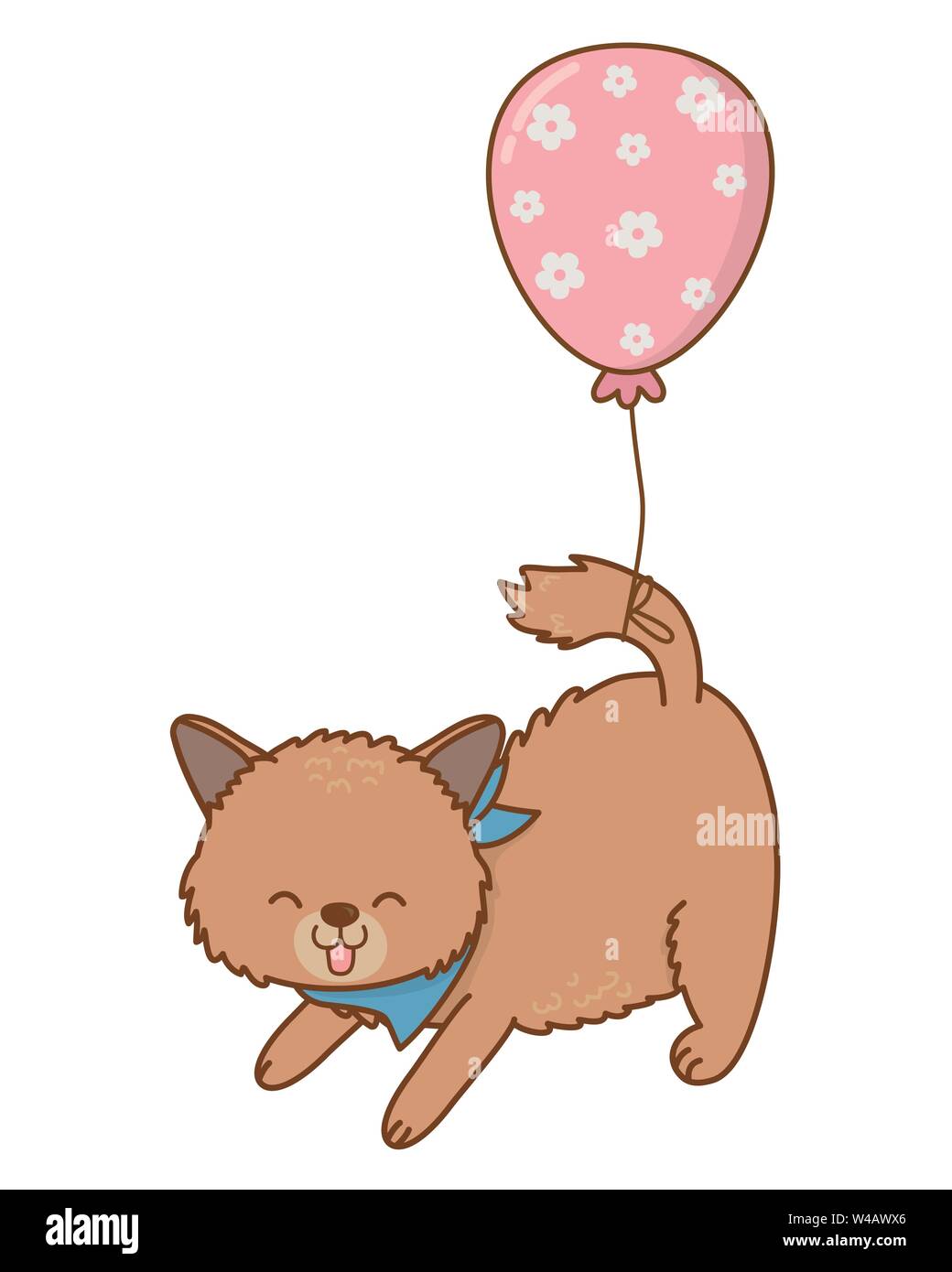 cute pet little animal kitty cat birthday party concept cartoon vector ...