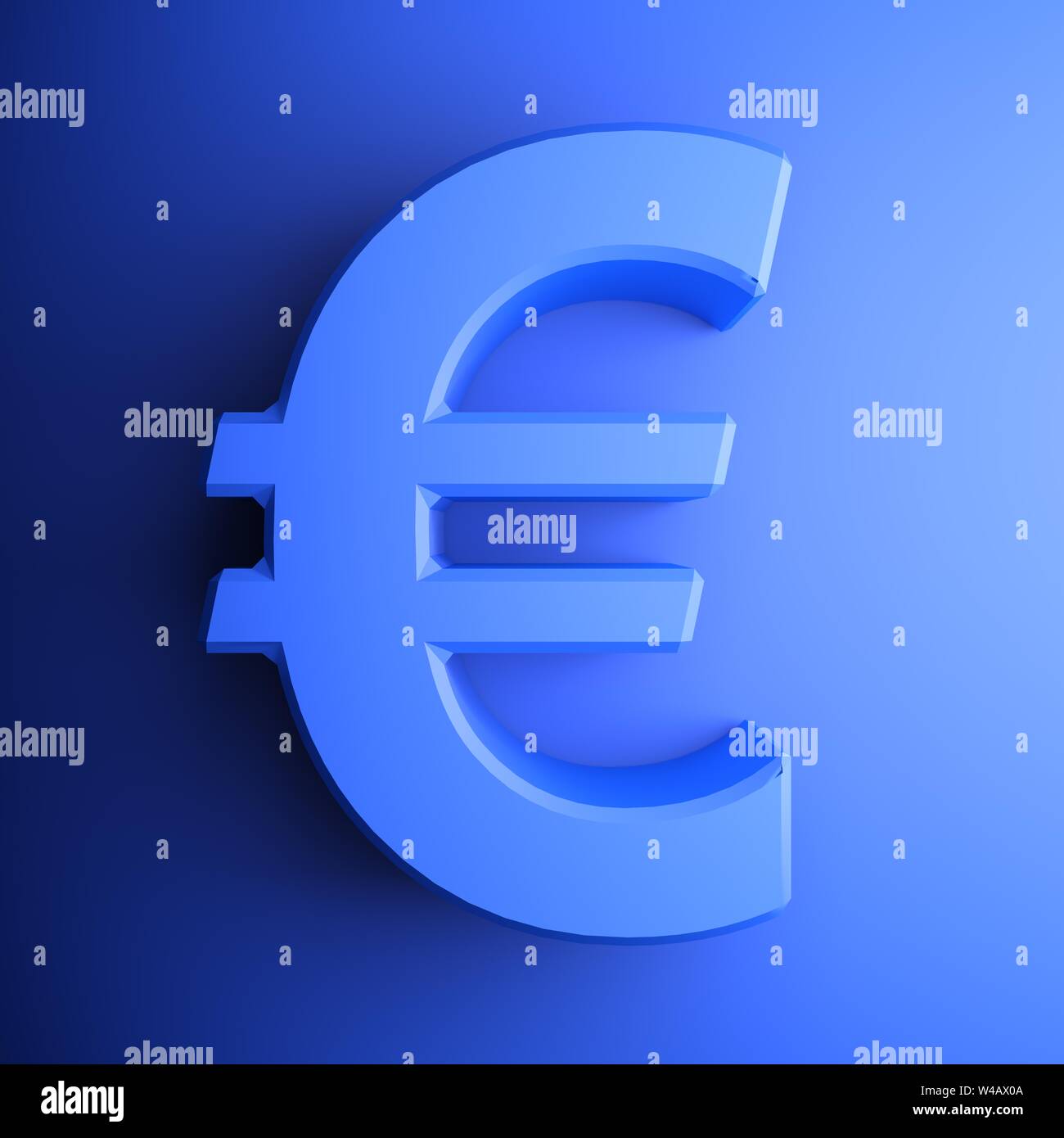 Blue Euro Symbol square icon - 3D rendering illustration Stock Photo - Alamy
