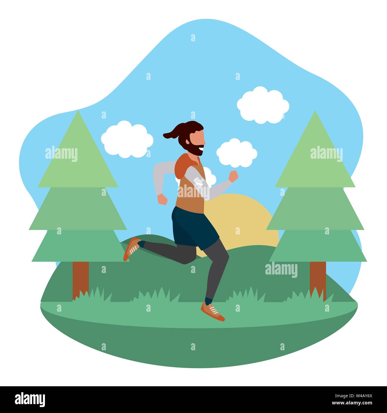 fitness exercise man running workout healthy fit lifestyle outdoor ...