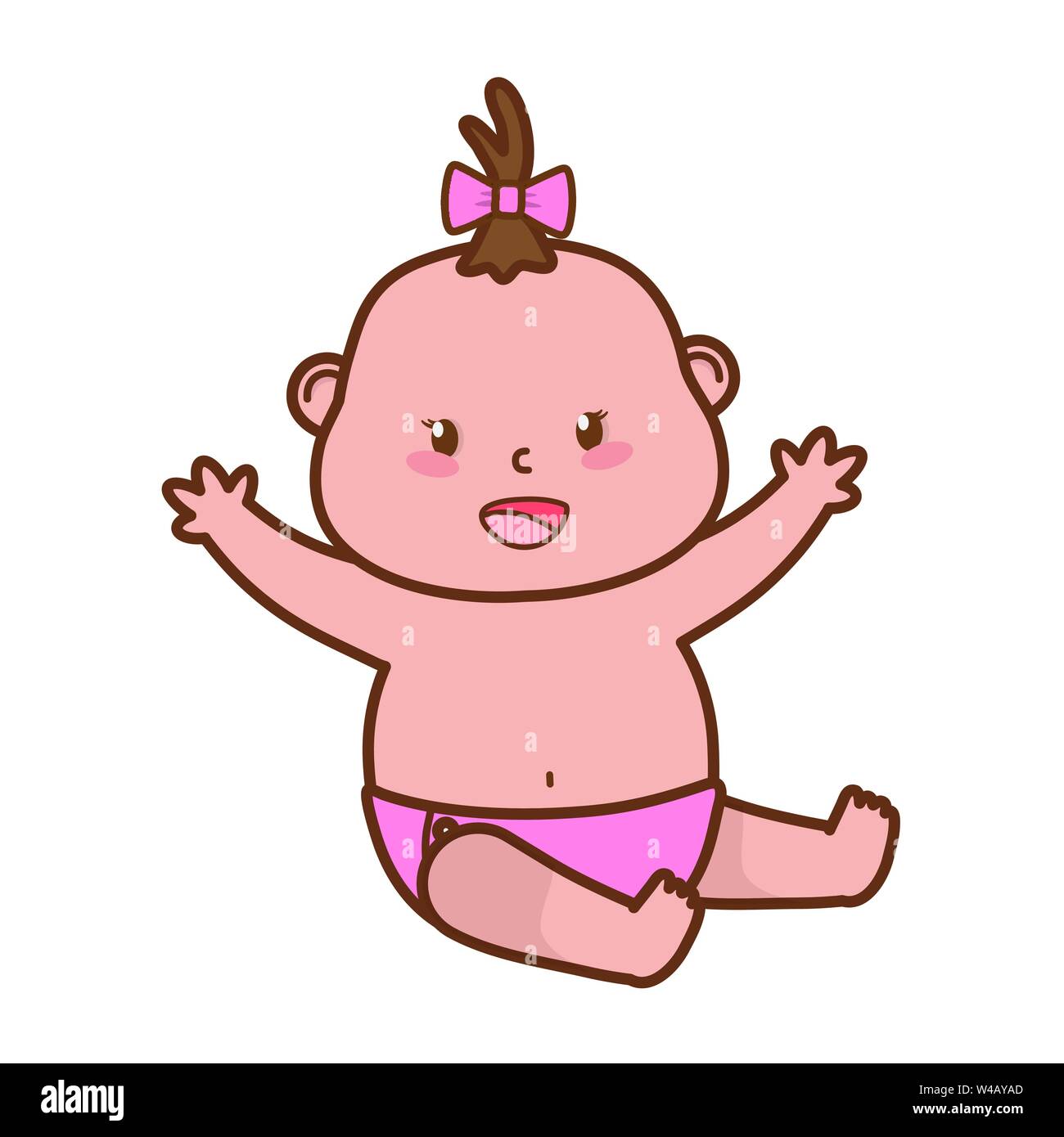cute baby shower baby cartoon vector illustration graphic design Stock ...