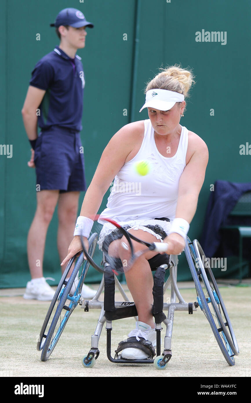 Aniek van Koot of the Netherlands in the singles wheelchair tennis ...