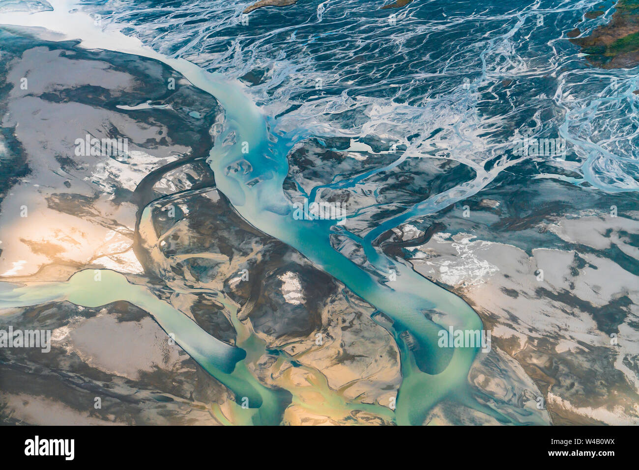 Aerial River Veins From Fixed Wing Plane Stock Photo - Alamy