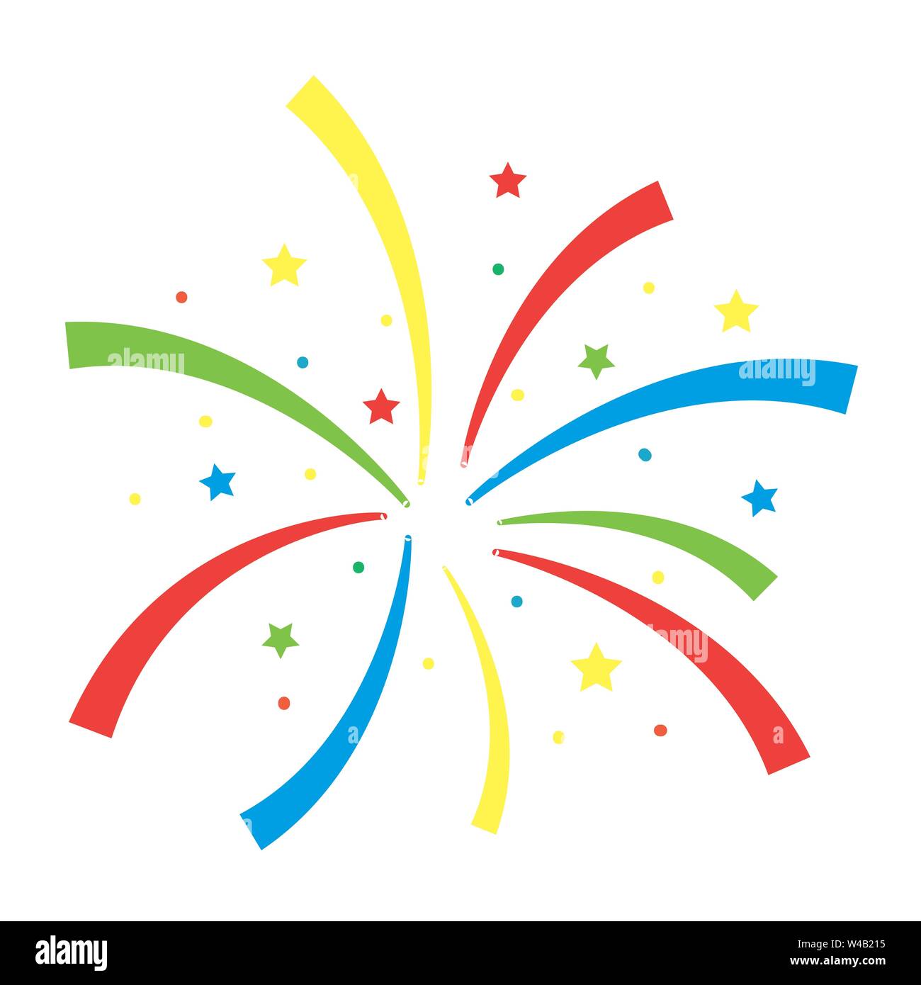 festive party fireworks celebration scene cartoon vector illustration ...
