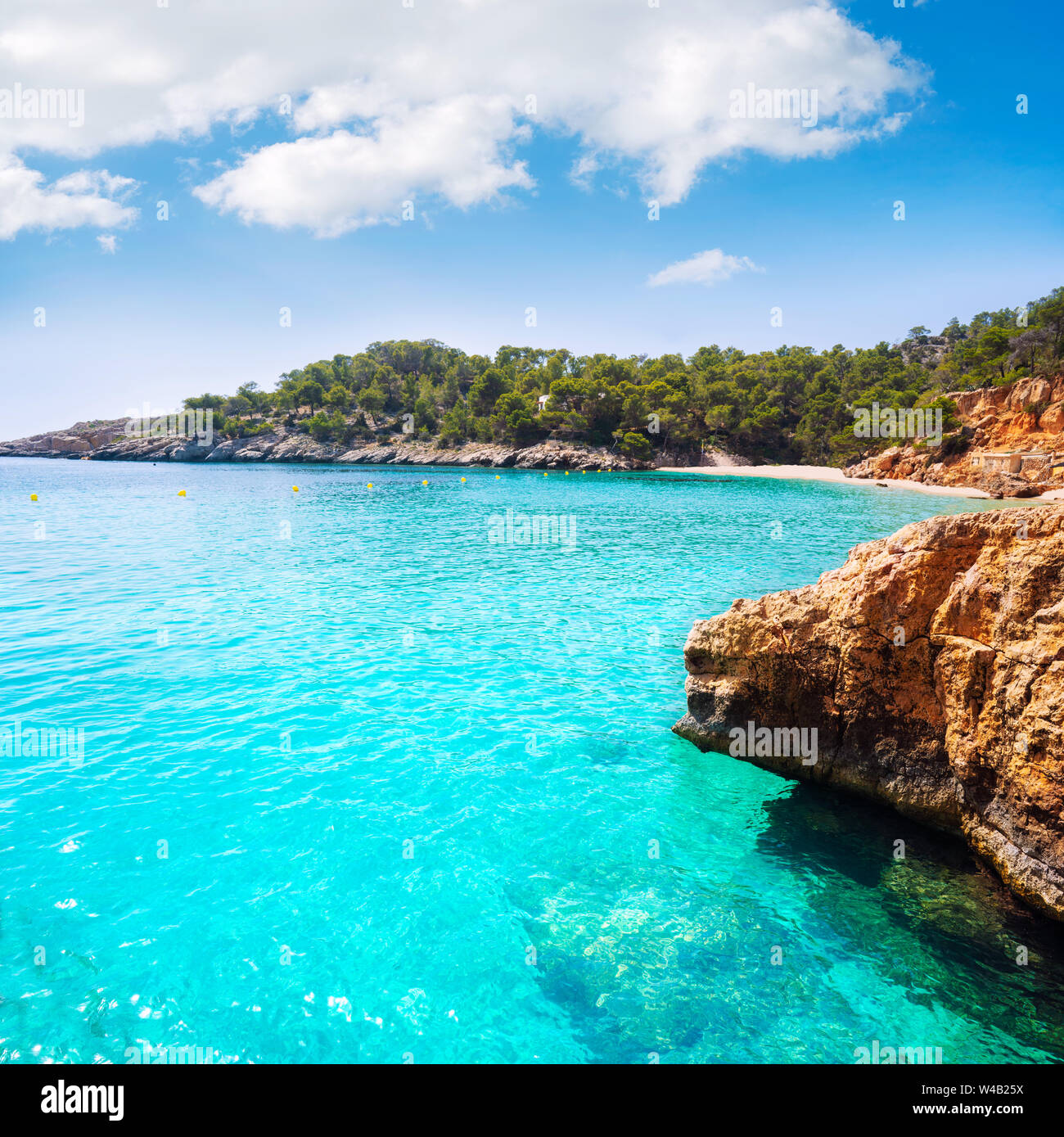 Ibiza Cala Salada and Saladeta in Balearic Islands of spain Stock Photo ...