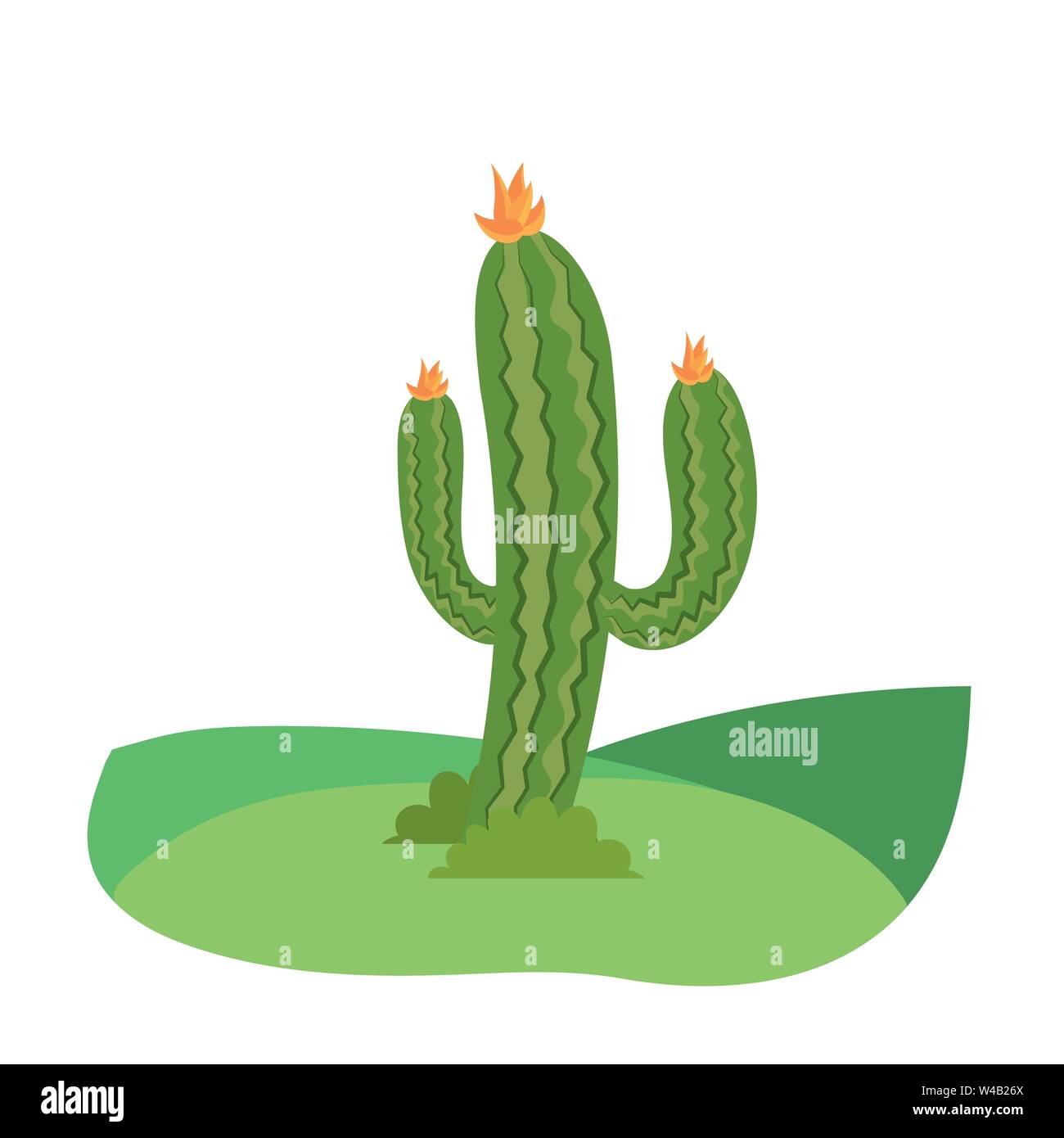 cactus outdoor cartoon vector illustration graphic design Stock Vector ...