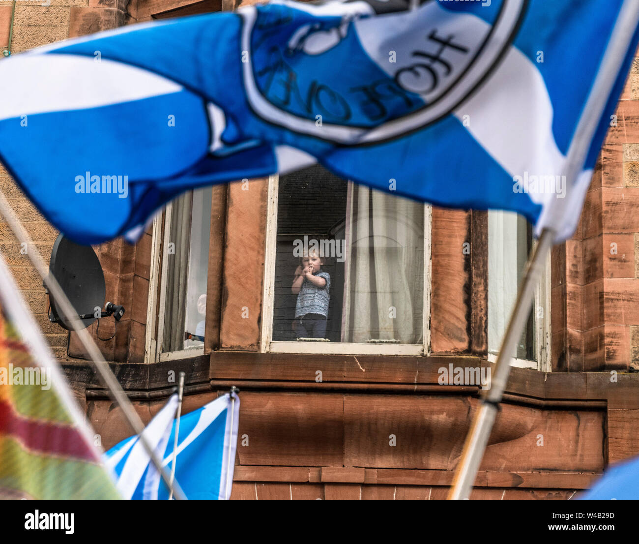 Galashiels, All Under One Banner independence march - 2019 Stock Photo ...