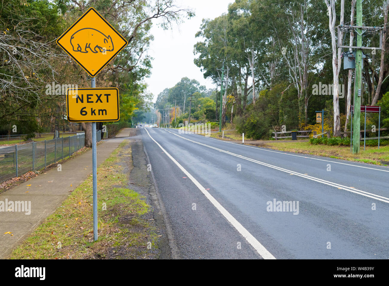 Kangaroo Valley, NSW, Australia-June 8, 2019: View over driving road ...