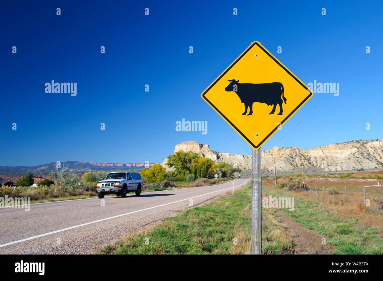 Cattle crossing sign hi-res stock photography and images - Alamy