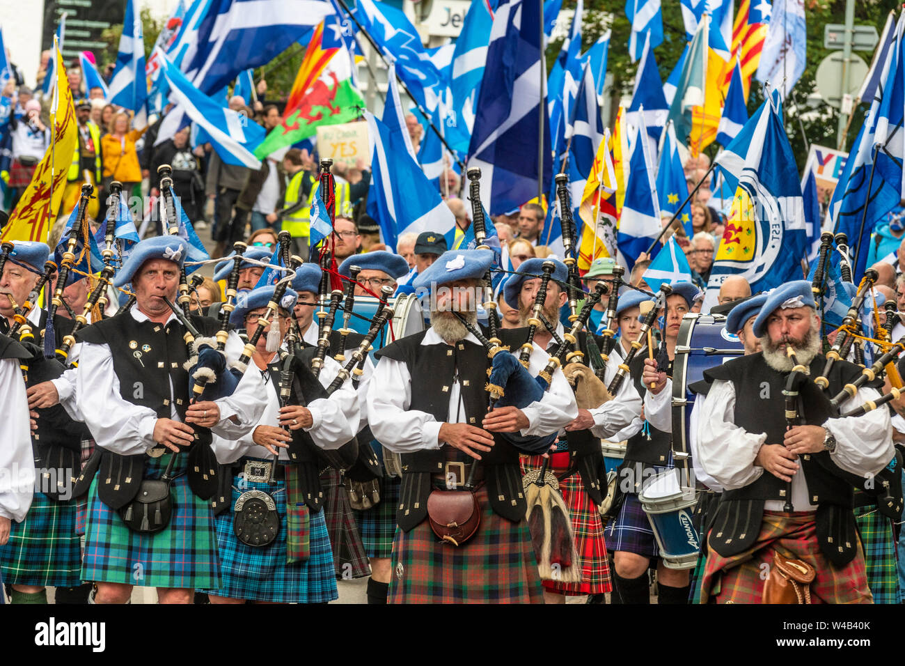 Oban, All Under One Banner independence march - 2019 Stock Photo - Alamy