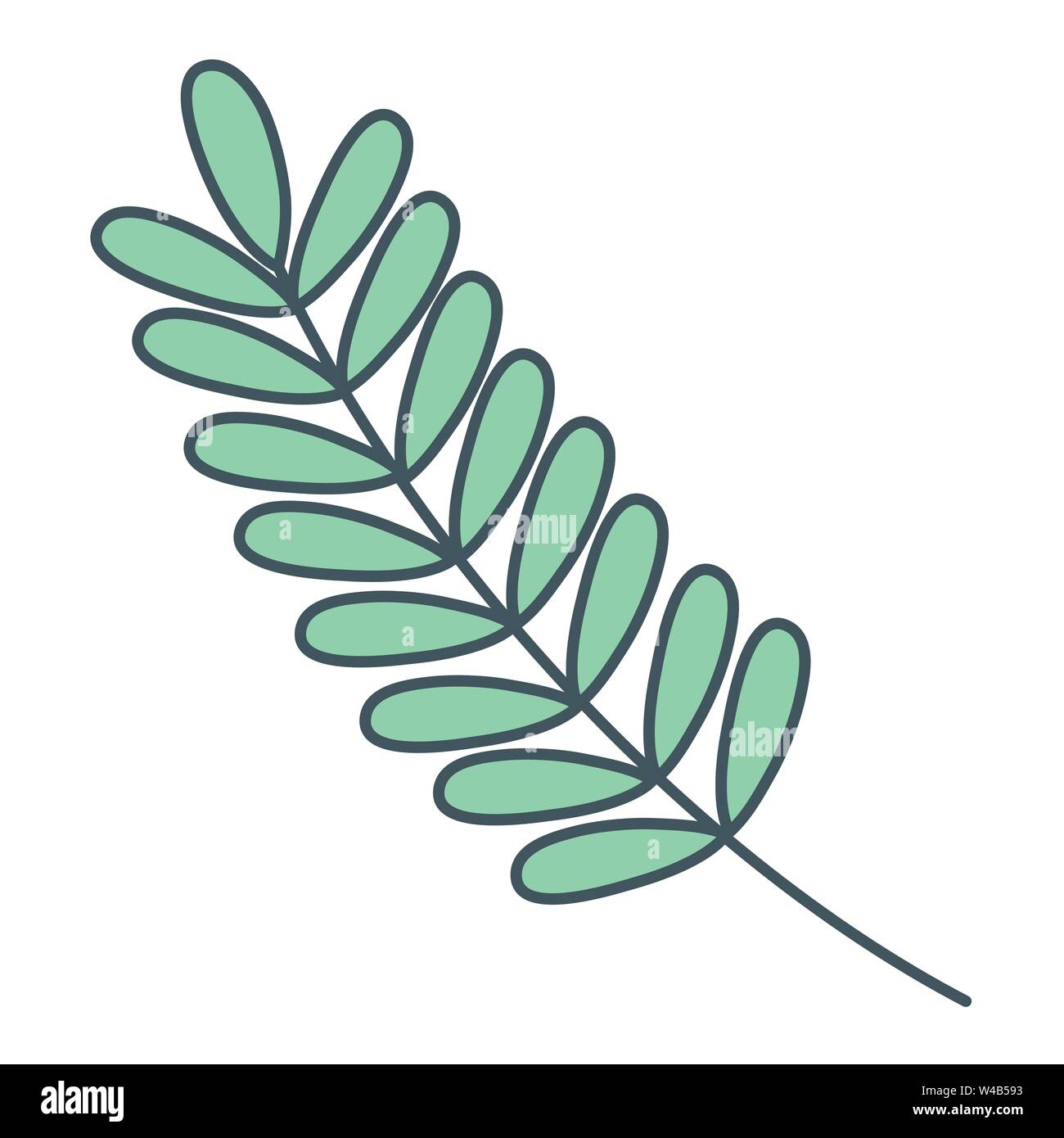nature leafs cartoon vector illustration graphic design Stock Vector ...
