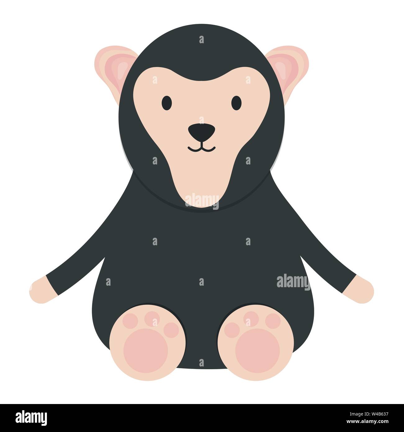 cute monkey childish character vector illustration design Stock Vector ...