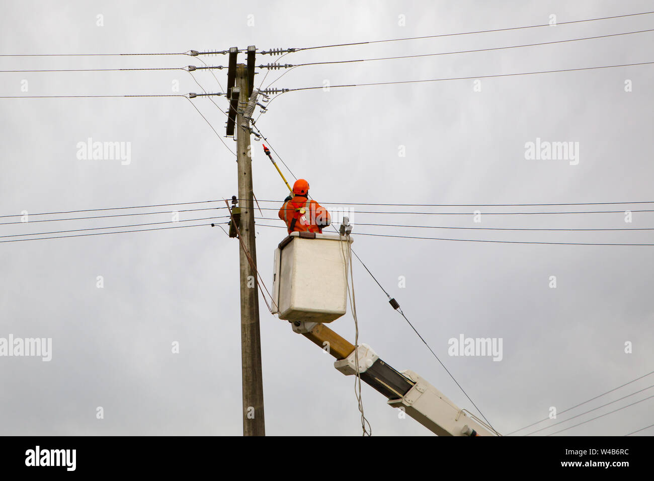 Energy carried in power lines hi-res stock photography and images - Alamy