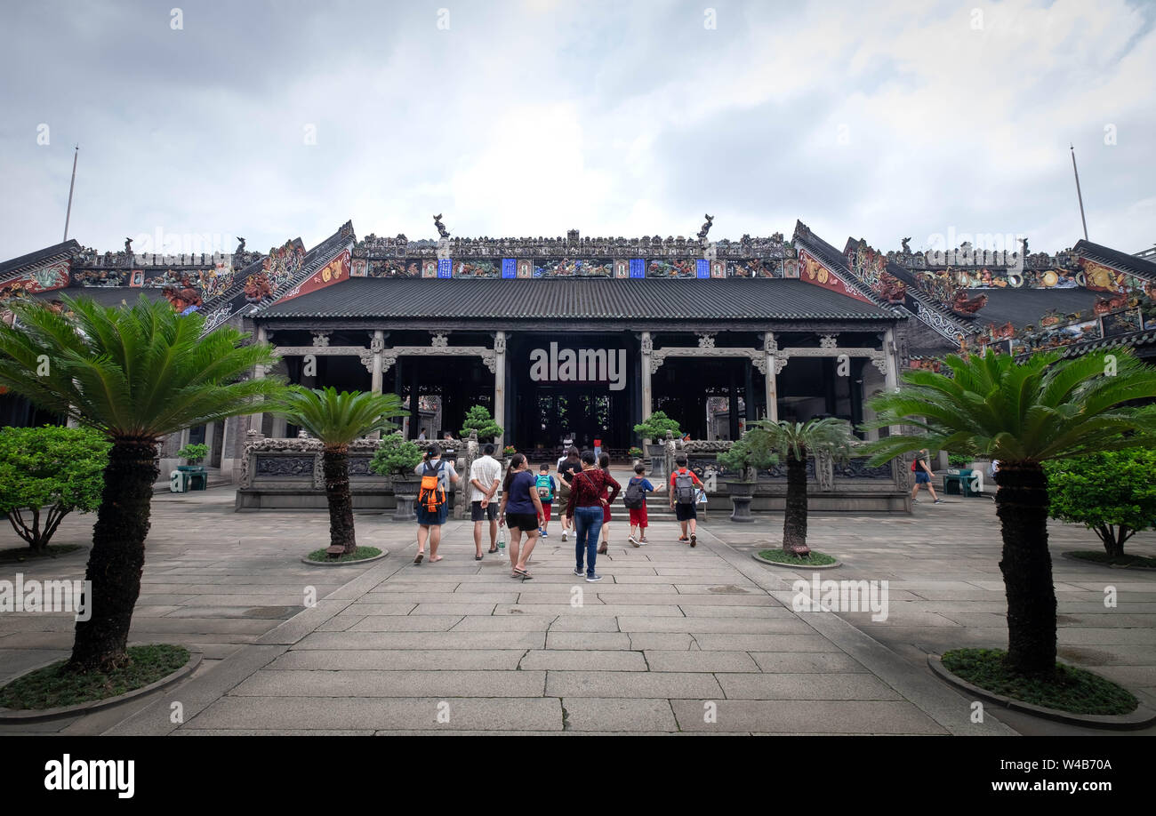 GUANGZHOU, CHINA - JUNE 3-2019: Chen Temple is the traditional building ...
