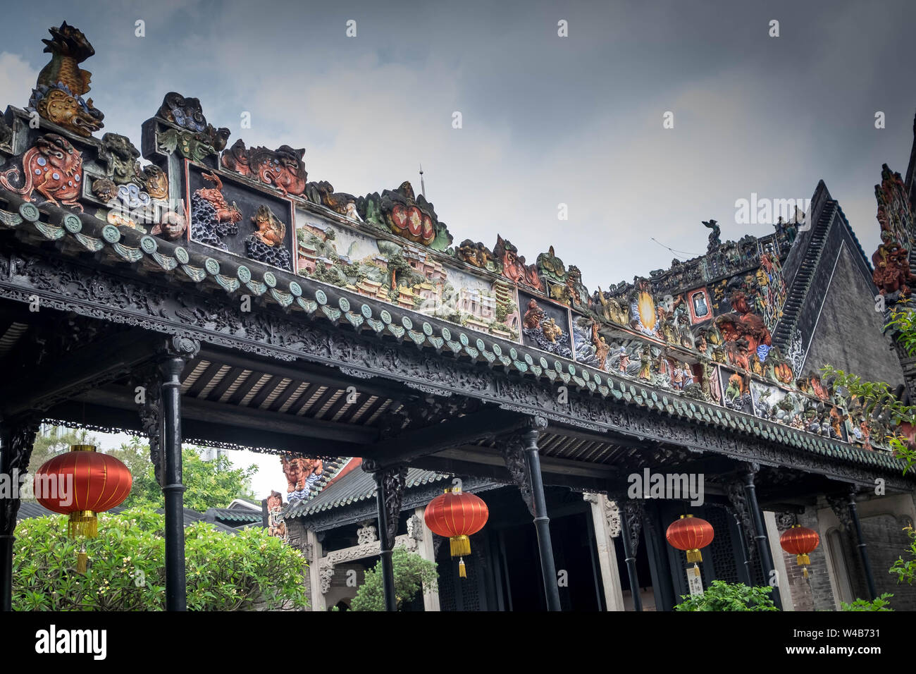 GUANGZHOU, CHINA - JUNE 3-2019: Chen Temple is the traditional building ...
