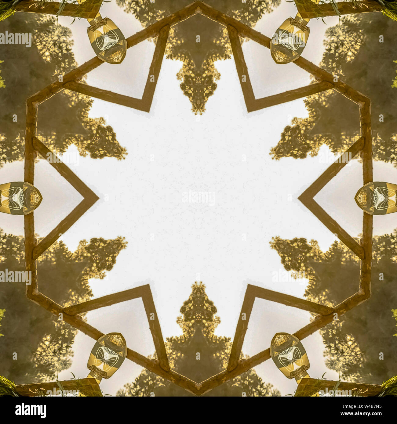 Wedding decorations turned into design element. Geometric kaleidoscope ...