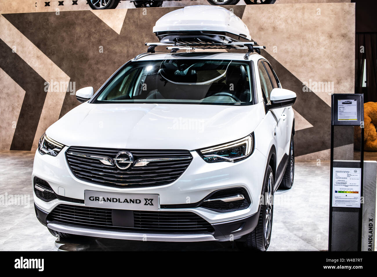 Brussels, Belgium, Jan 2019: OPEL Grandland X at Brussels Motor Show ...