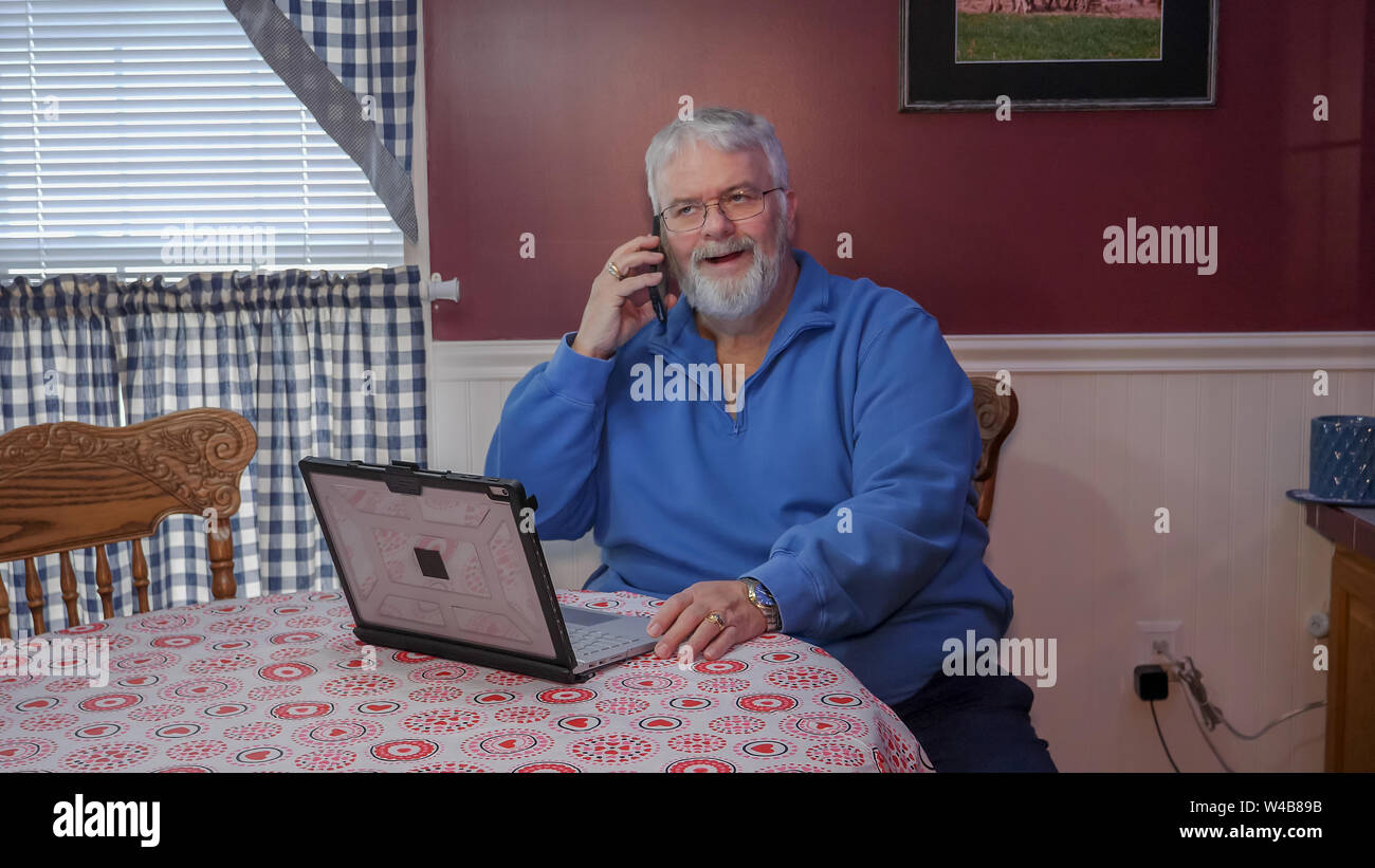 Senior Upset and Mad at Using a Computer and Technology Stock Photo - Alamy