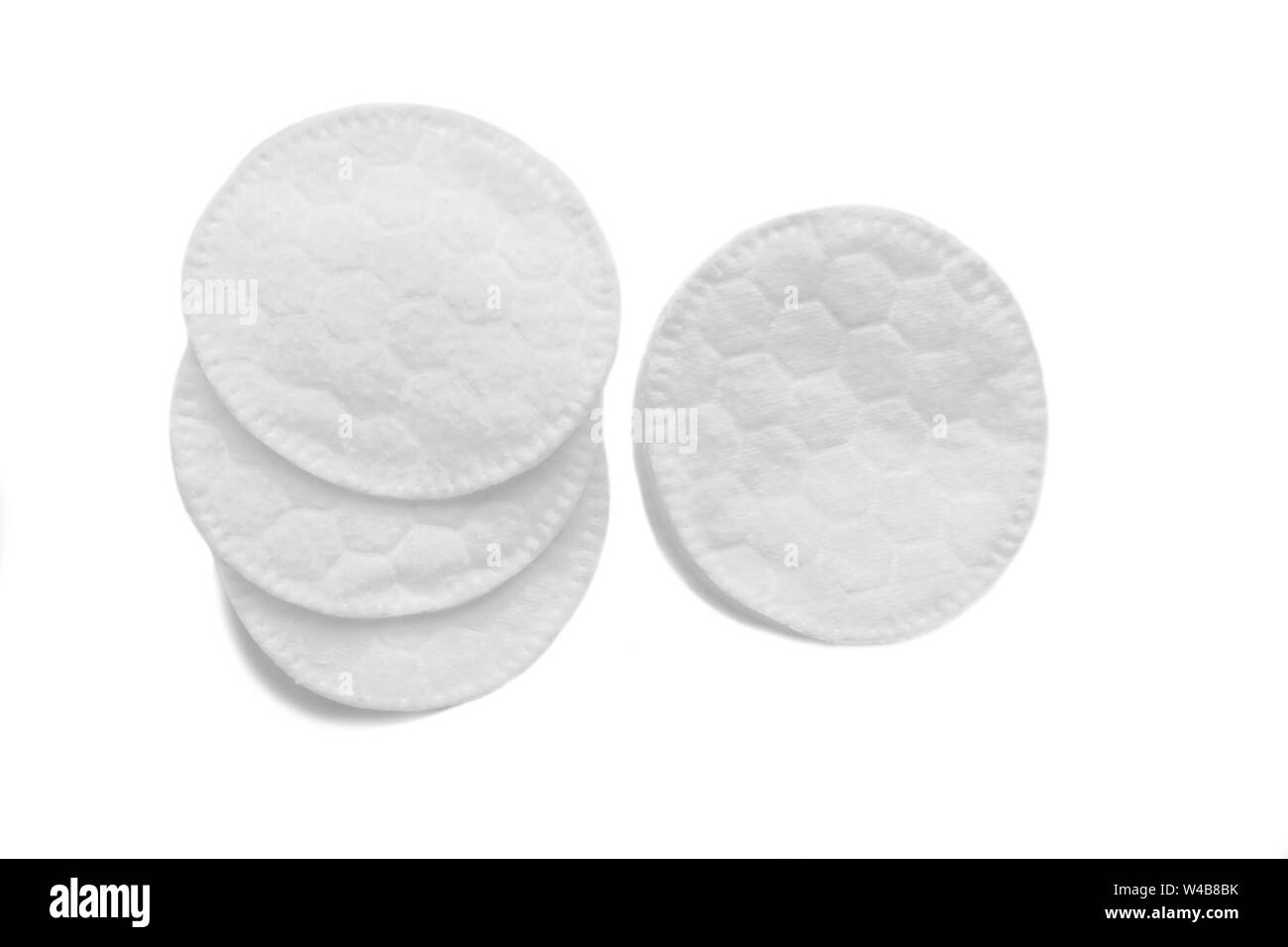 Cotton pads isolated on white background. Beauty, medicine and ...