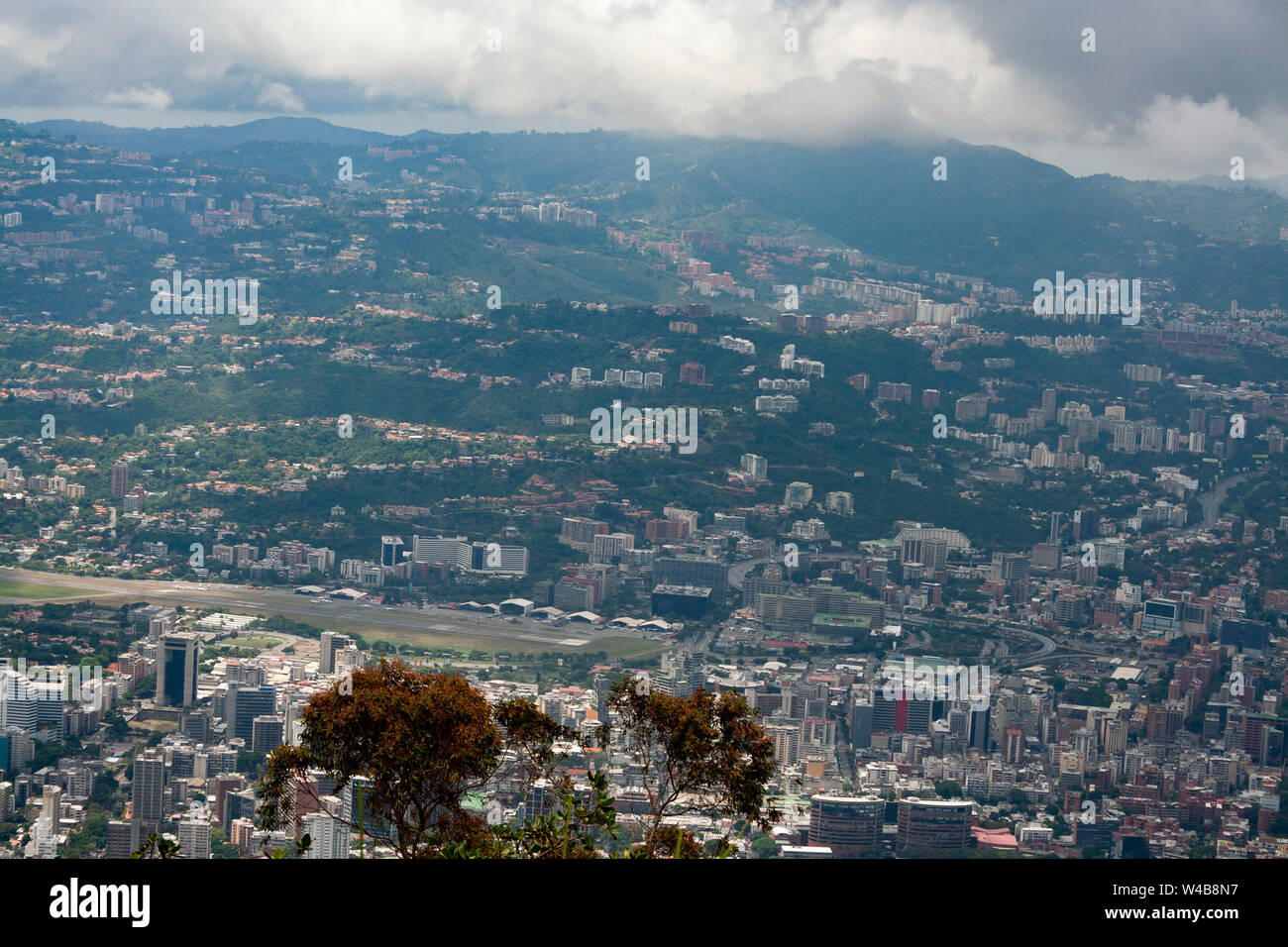 Caracas,Venezuela.Amazing aerial view of the city of Caracas from the ...