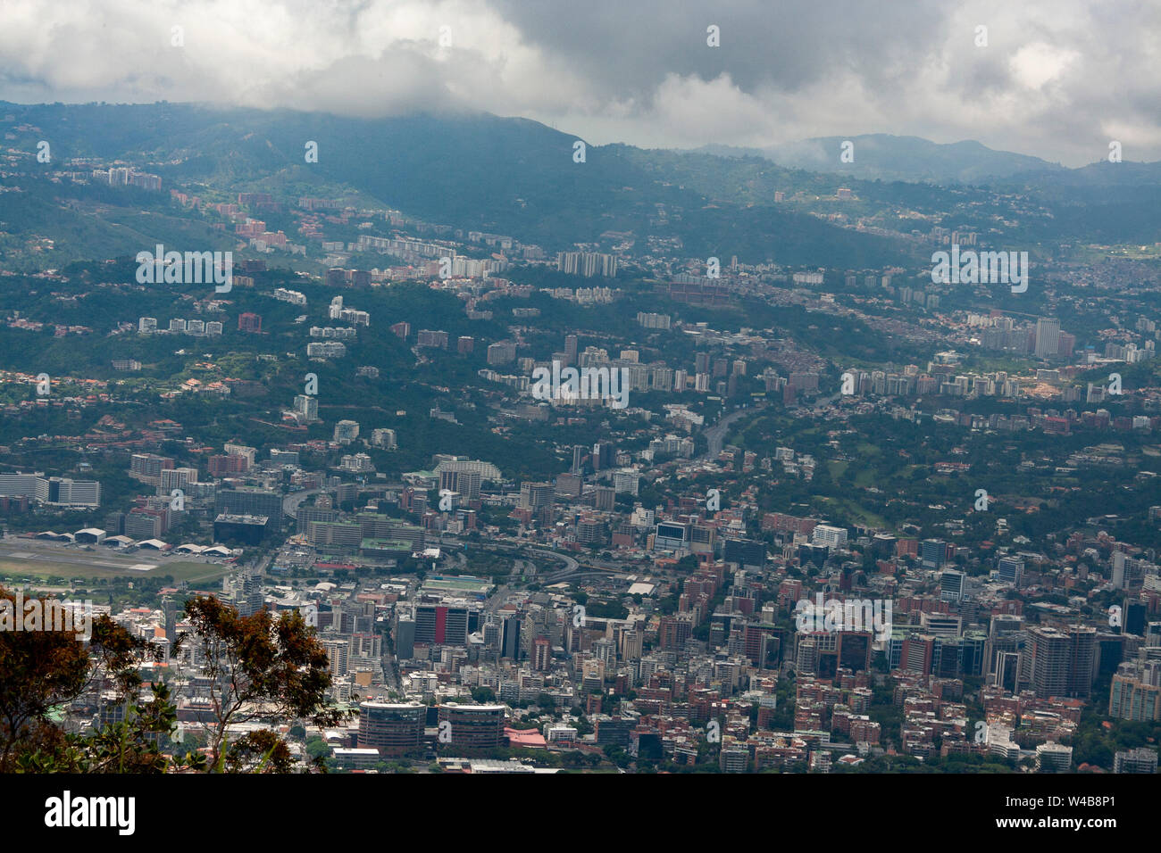 Caracas,Venezuela.Amazing aerial view of the city of Caracas from the ...