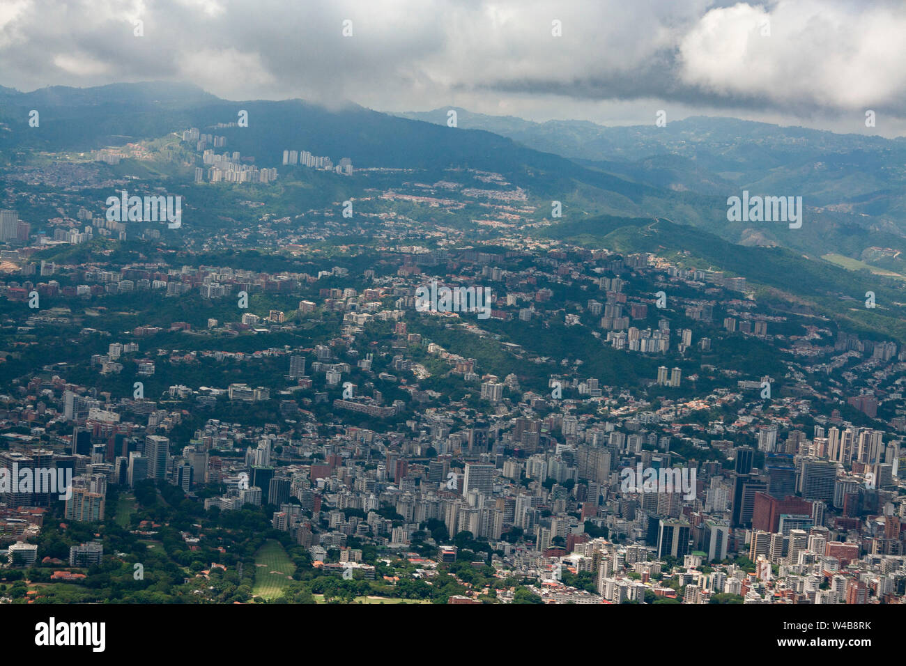 Caracas,Venezuela.Amazing aerial view of the city of Caracas from the ...