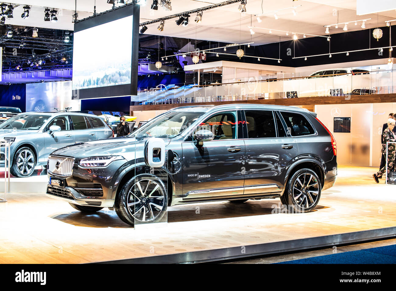 Brussels, Belgium, Jan 2019 Volvo XC90, Brussels Motor Show, 2nd gen ...