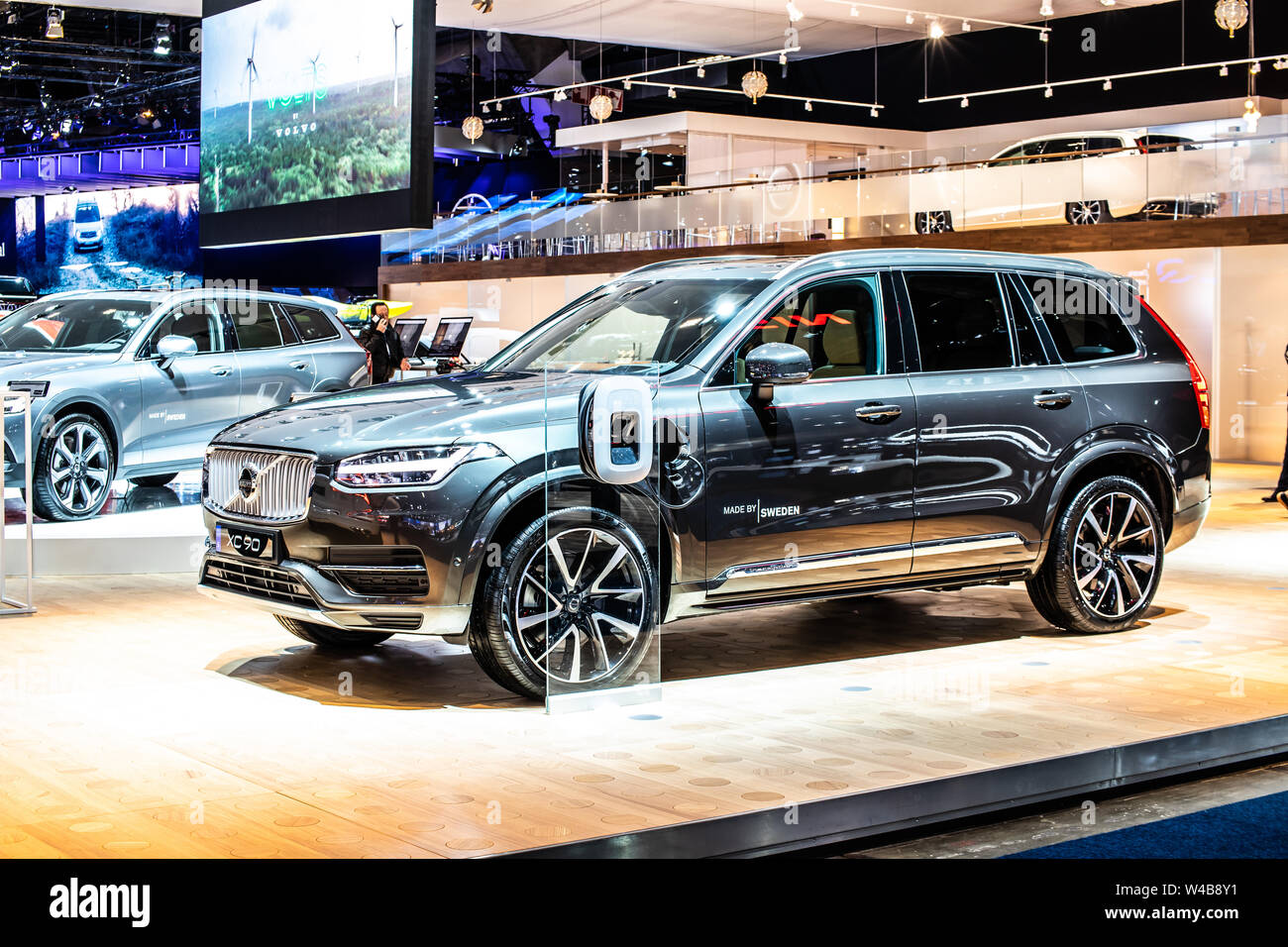 Brussels, Belgium, Jan 2019 Volvo XC90, Brussels Motor Show, 2nd gen ...
