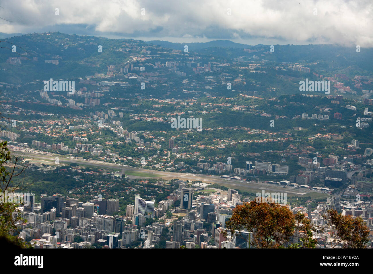 Caracas,Venezuela.Amazing aerial view of the city of Caracas from the ...