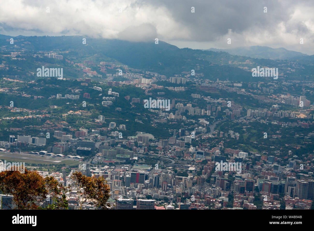 Caracas,Venezuela.Amazing aerial view of the city of Caracas from the ...