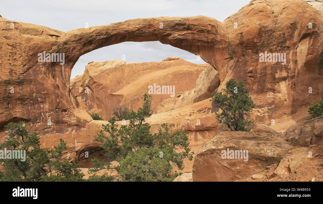 afternoon shot of double o arch in utah Stock Photo - Alamy