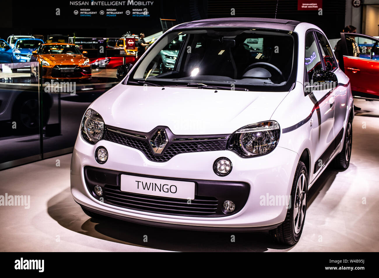 Brussels, Belgium, Jan 2019: Renault Twingo, Brussels Motor Show, third ...